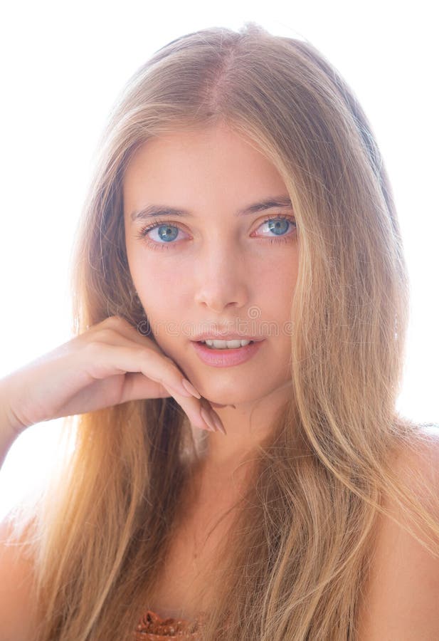 A Portrait on a White Background Stock Photo - Image of peace, body ...