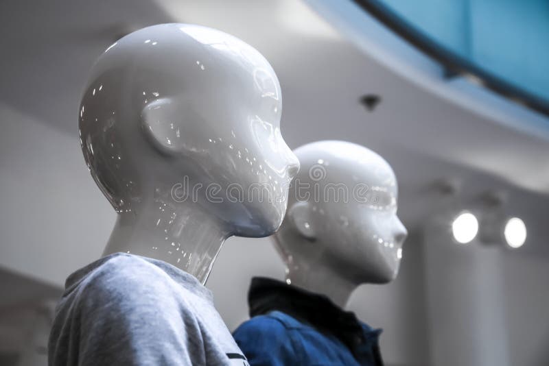 Portrait of White Dummies in the Store Stock Image - Image of dress ...