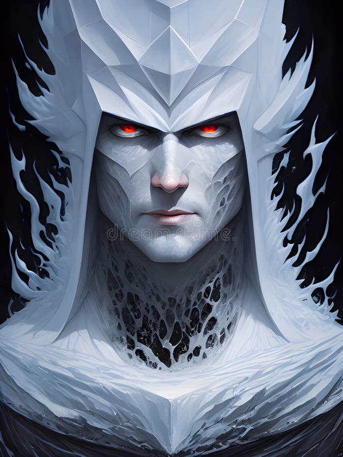 A Portrait of a White Monster, Ai Generated Stock Illustration ...
