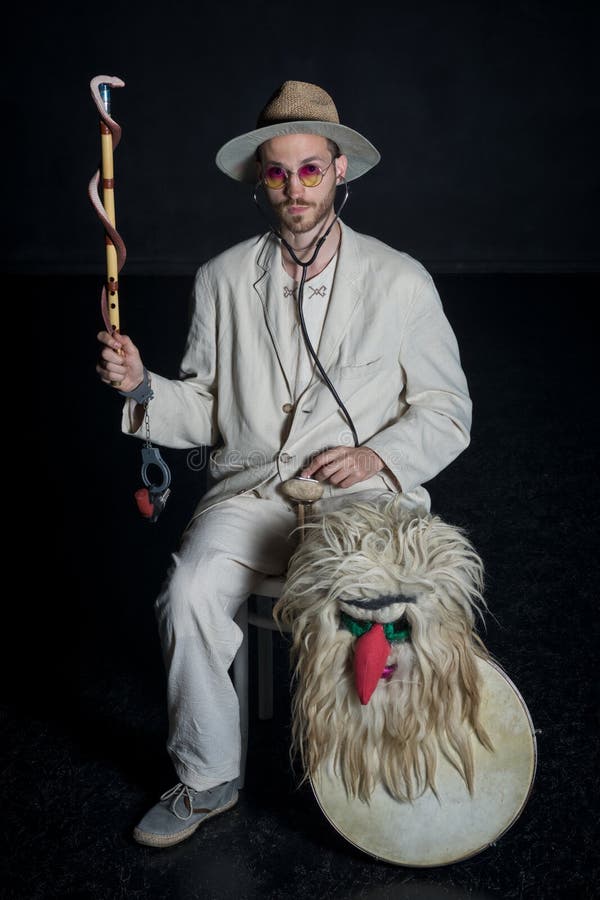 Portrait of witch doctor stock image. Image of abstract - 56415031