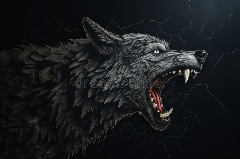 A Wolf with Its Mouth Open and Teeth Wide Open, Showing Teeth and Fangs ...
