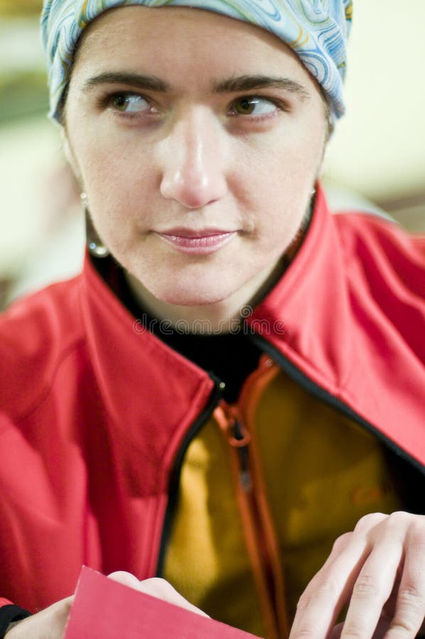 Portrait of woman stock image. Image of single, stares - 4032767