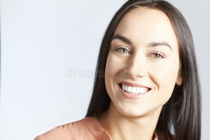 Portrait of Woman with Beautiful Smile Stock Image - Image of mouth ...