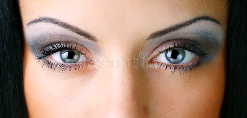 Two eyes stock image. Image of studio, person, eyelash - 14086399