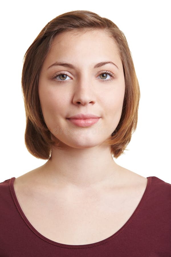 Portrait of Woman with Blank Stock Image - Image of neck, frontal: 25119711