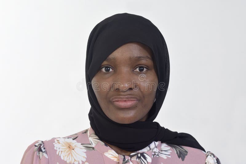 Portrait of a Woman with Burka on White Stock Image - Image of front ...