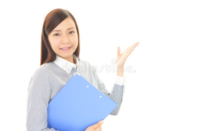Office lady smiling stock photo. Image of joyful, adult - 122412780