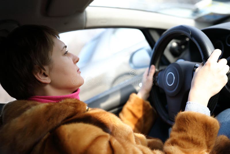 Woman driving car stock photo. Image of journey, human - 111619954