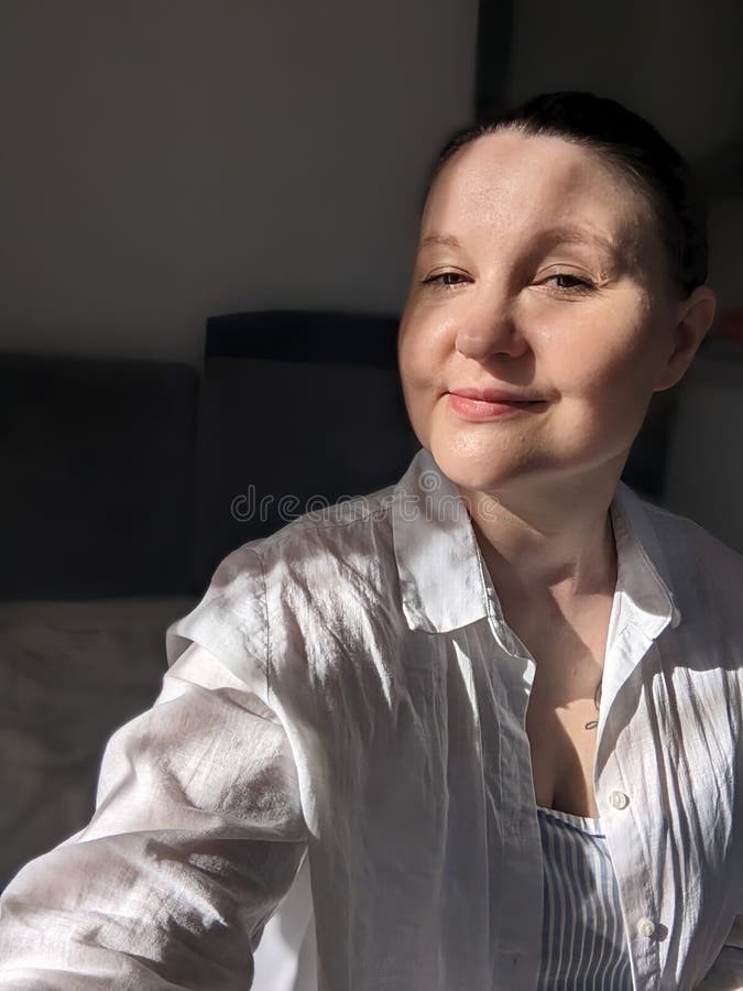 A Portrait of a Woman Embracing the Natural Process of Aging, with Soft ...