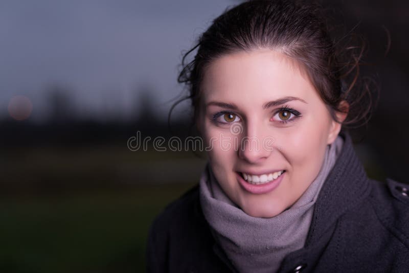 Portrait of a Woman Feeling Cold in Winter Stock Image - Image of face ...