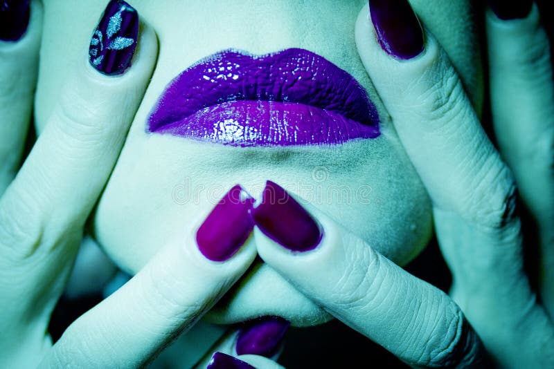 Portrait of Woman with Hand Over Face Stock Image - Image of isolated ...