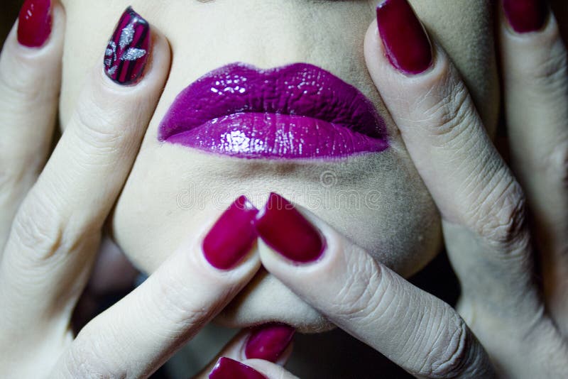 Portrait of Woman with Hand Over Face Stock Photo - Image of portrait ...