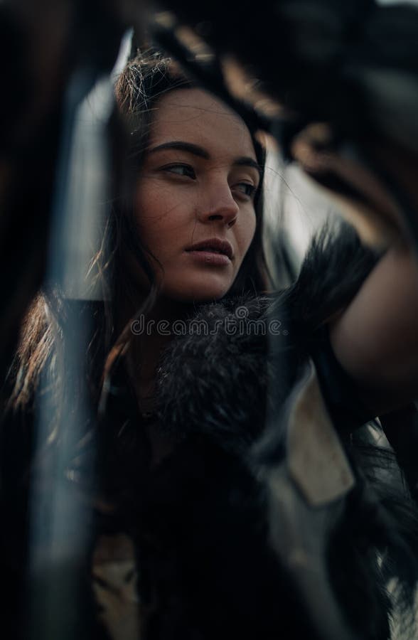 Portrait of Woman in Image of Amazon Stock Photo - Image of femininity ...