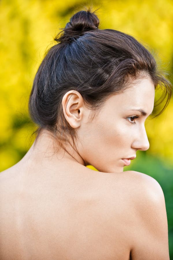 Portrait of Woman in Profile Stock Photo - Image of park, leisure: 17060080