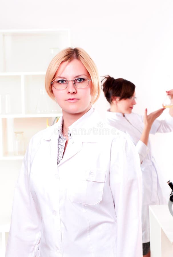 Portrait of a Beautiful Woman Chemist Stock Image - Image of education ...