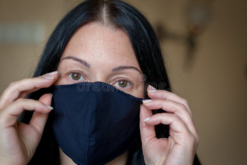 Portrait of a Woman on Self-isolation at Home Stock Image - Image of ...