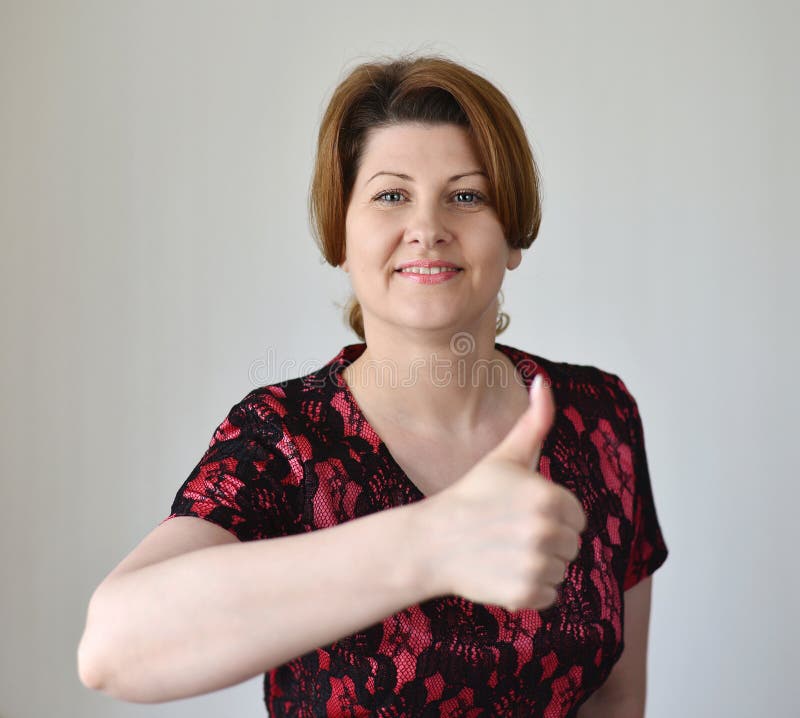 Portrait of Woman Showing Gesture that Everything is Fine Stock Photo ...