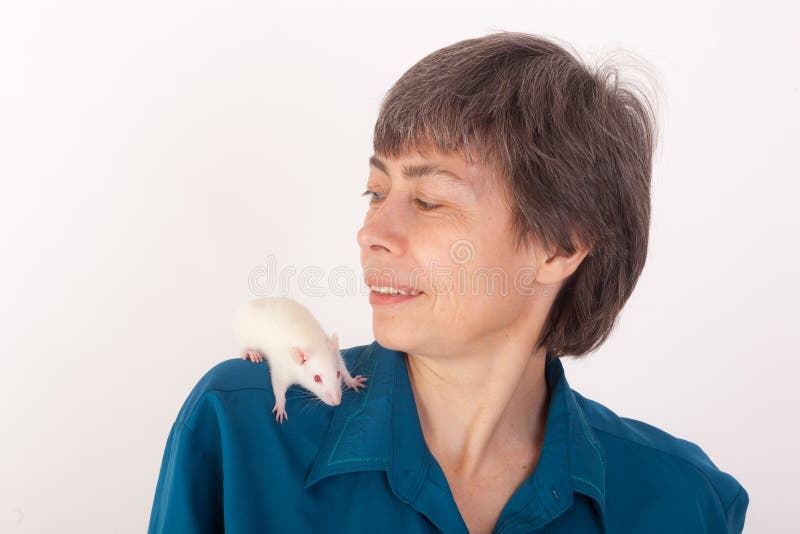 Rat on shoulder stock image. Image of rodent, color - 220317495