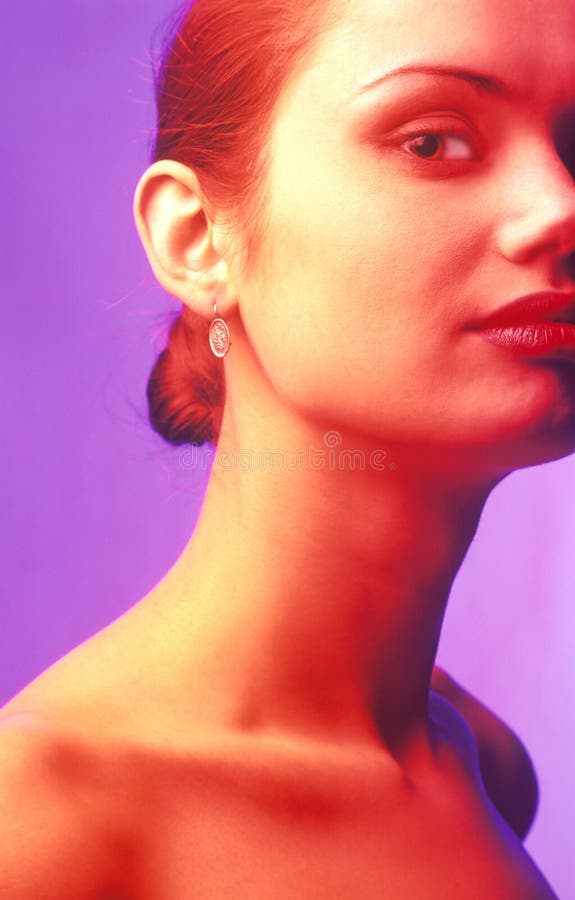 Portrait women, red stock image. Image of beautiful, isolated - 2370793