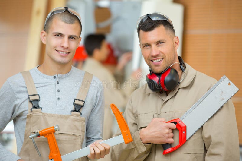 Portrait wood workers stock photo. Image of male, accessories - 263612006