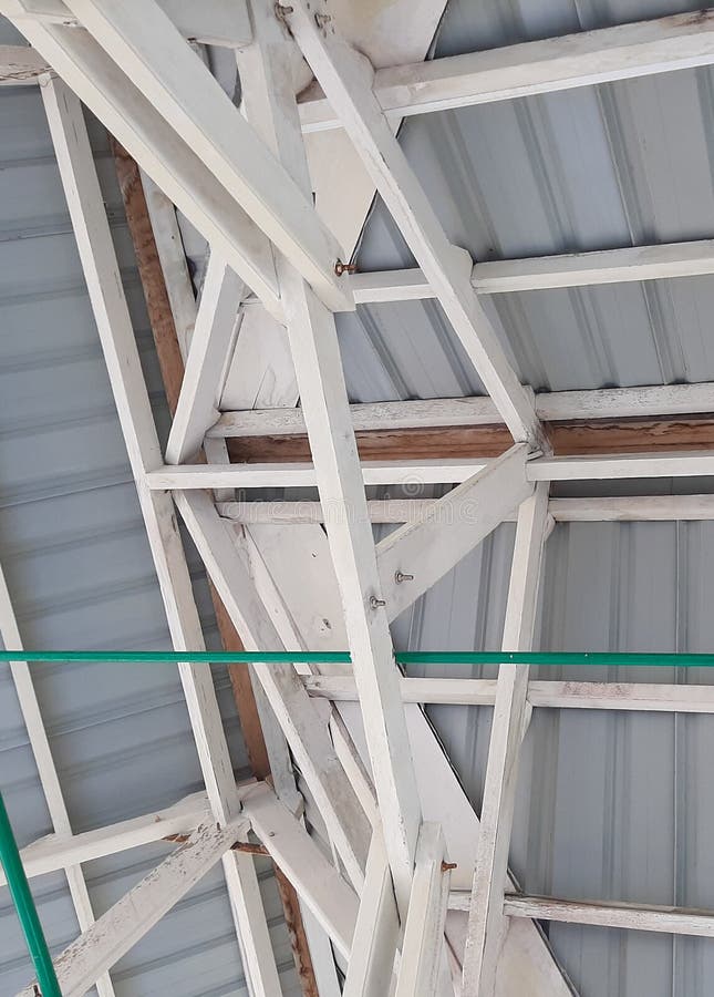 Portrait of a Wooden Chain of a Solid Roof, on a Building Stock Image ...