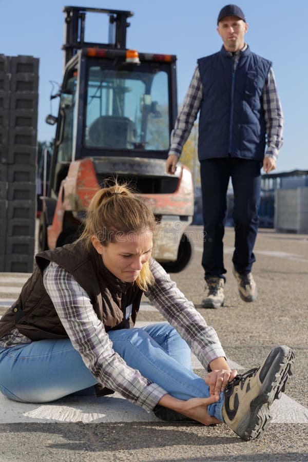 Portrait work accident stock image. Image of security - 257191137