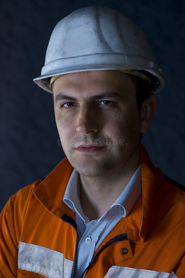 Portrait of a mine worker stock photo. Image of handsome - 4872114