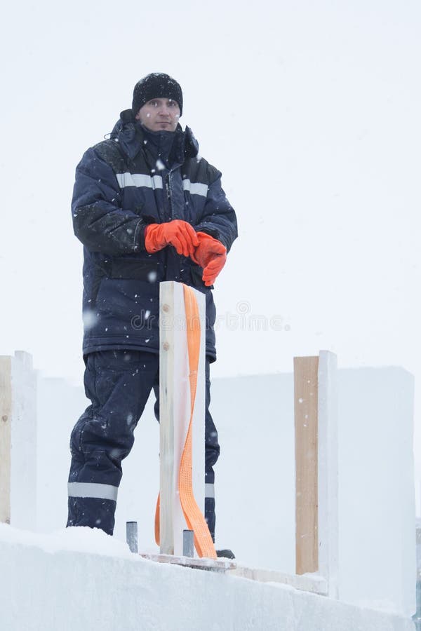 Portrait of a Worker at a Construction Site Stock Photo - Image of ...