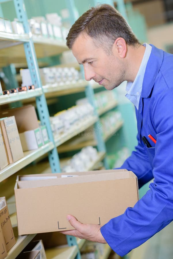 Portrait Worker during Delivery Service Stock Photo - Image of ...