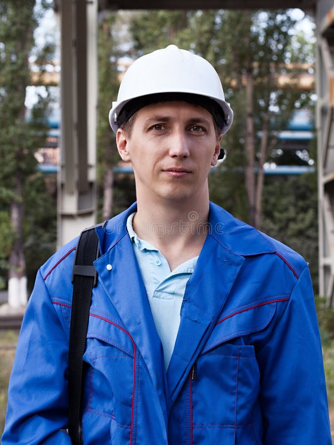 Portrait of worker man stock photo. Image of hard, hardhat - 20743536