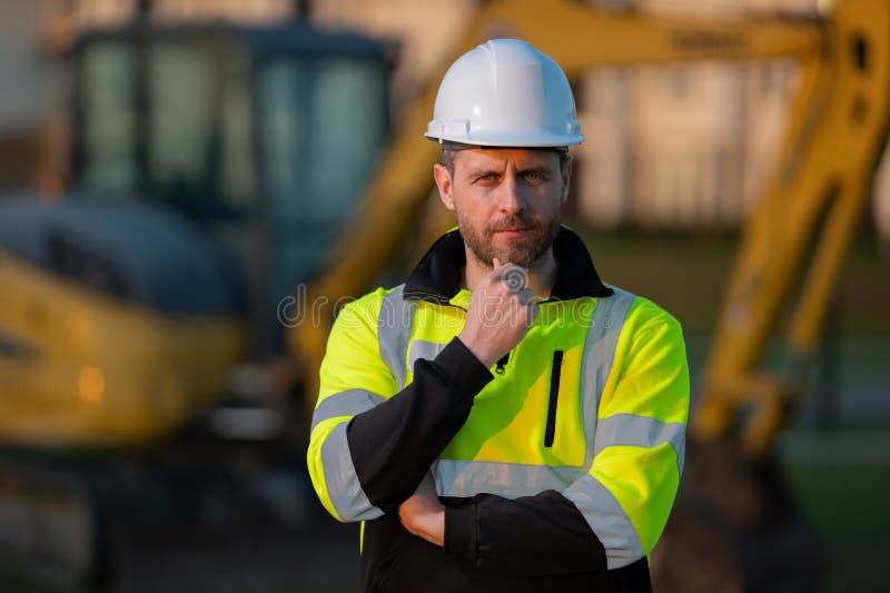 Portrait of Worker Small Business Owner. Construction Worker with ...
