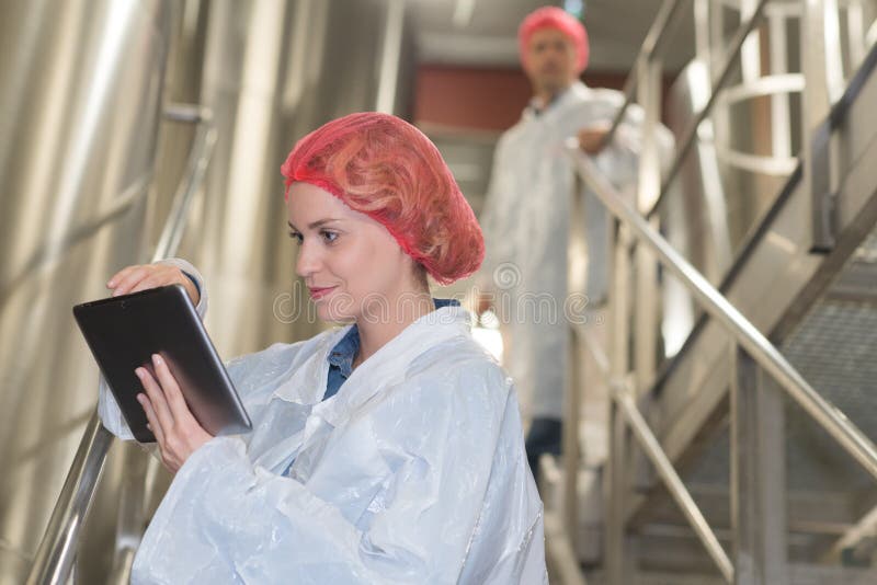 Portrait Workers on Factory Stock Photo - Image of industry, checking ...