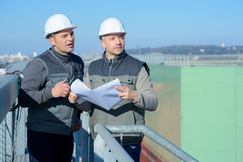 Portrait Workers Outdoor Factory Stock Image - Image of professional ...