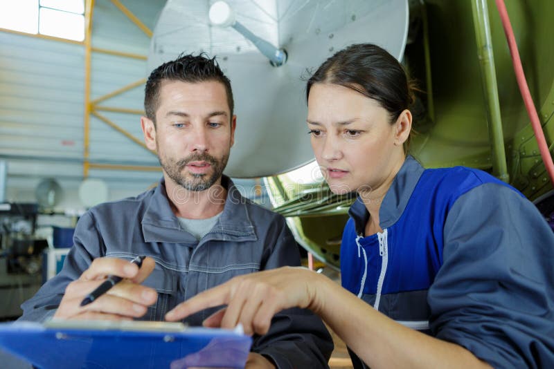 Portrait Workers and Satelliten-antenne Stock Image - Image of mirror ...