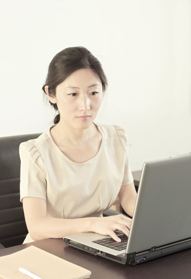 A Working Miss Staff in Office Stock Image - Image of smile, calculater ...