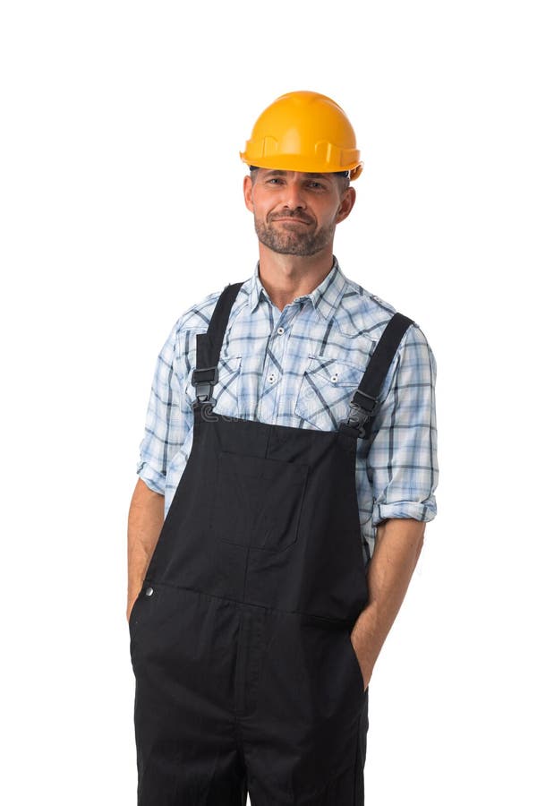 Portrait Workman Carrying Plasterboard Stock Image - Image of jeans ...