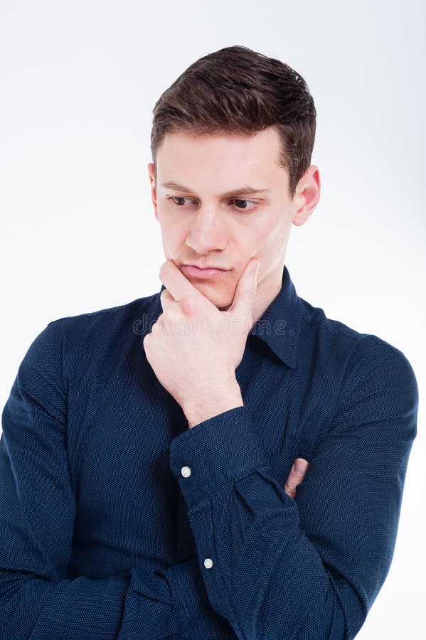 Portrait of Worried Young Businessman Stock Photo - Image of pensive ...