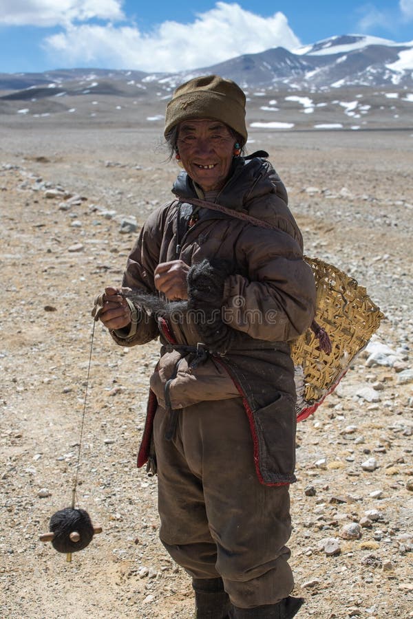 Portrait of a Yak Man Working in Tibet Editorial Stock Photo - Image of ...