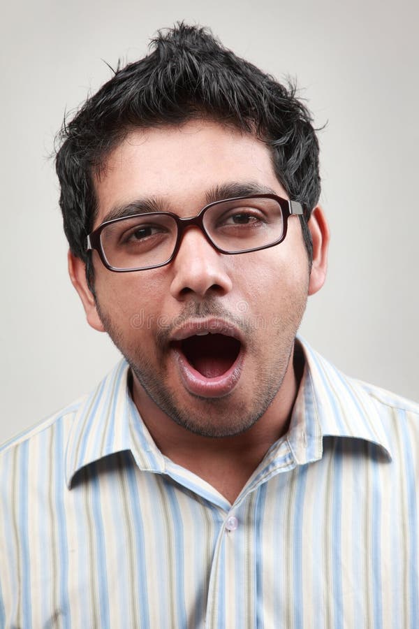 Portrait of a yawning man stock photo. Image of emotions - 20187614