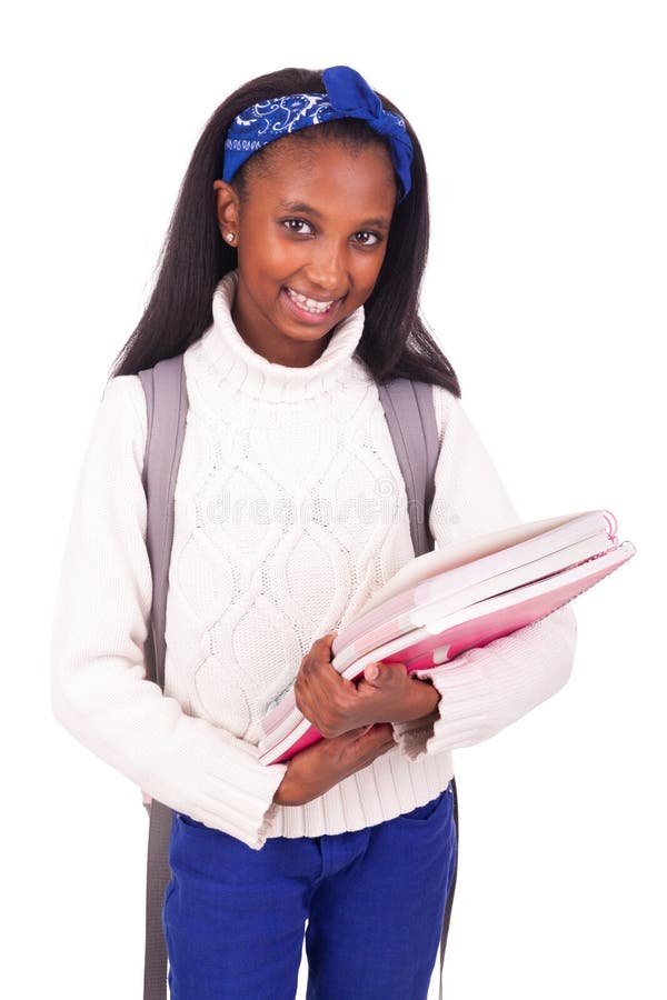 Portrait of Young African Student Stock Image - Image of read, little ...