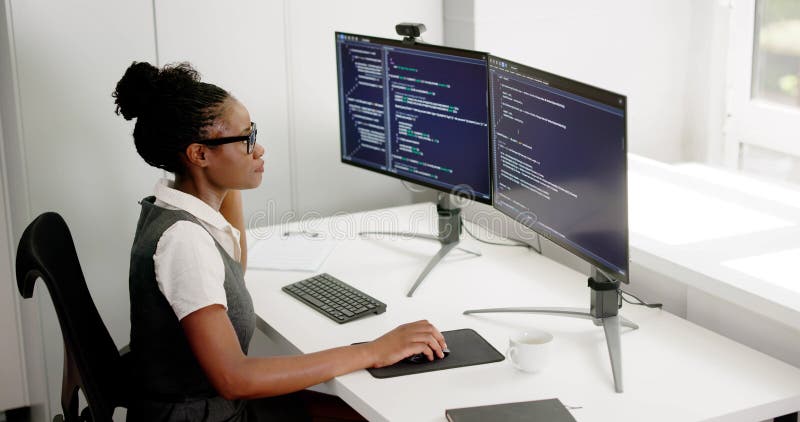 Portrait of a Programmer in the Modern Computer World Stock Photo ...