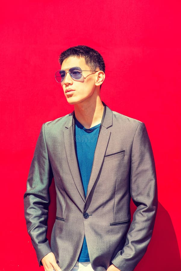 Portrait of Young Asian American Man in New York City Stock Image ... Portrait of Young Asian American Man in New York City Stock Image ...