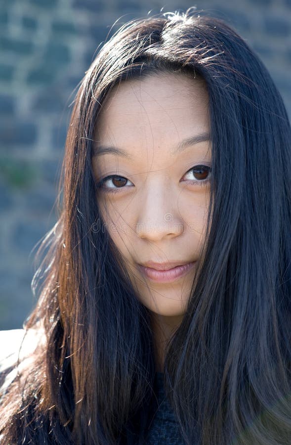 Portrait of Young Asian Girl Stock Image - Image of oriental, pretty ...