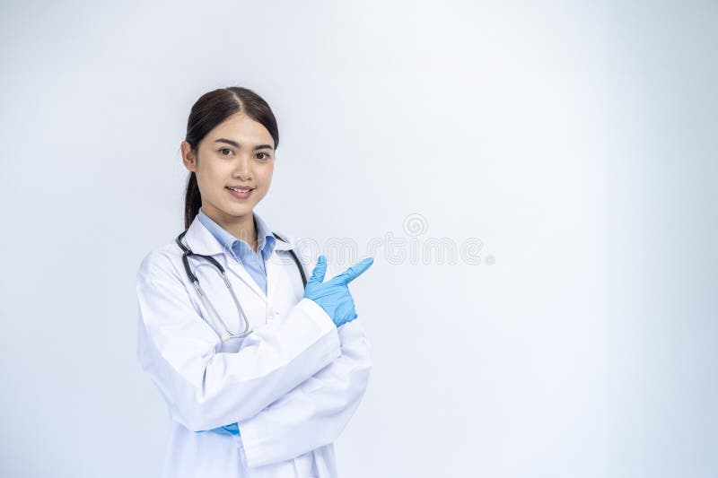 Portrait Young Asian Scientist on White Background Stock Photo - Image ...