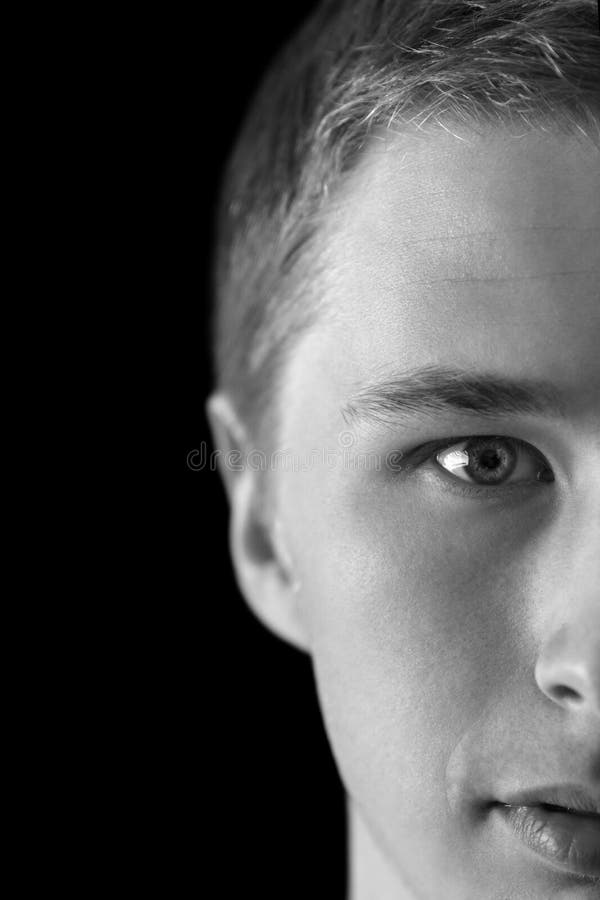 Portrait of Young Attractive Man Stock Image - Image of adult, skin ...