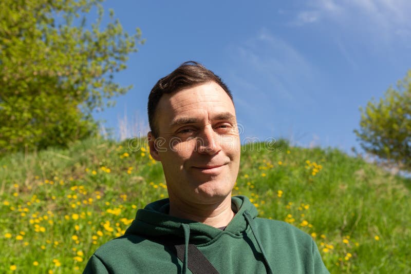 Portrait of a Young Attractive Man in the Nature Stock Photo - Image of ... Portrait of a Young Attractive Man in the Nature Stock Photo - Image of ...