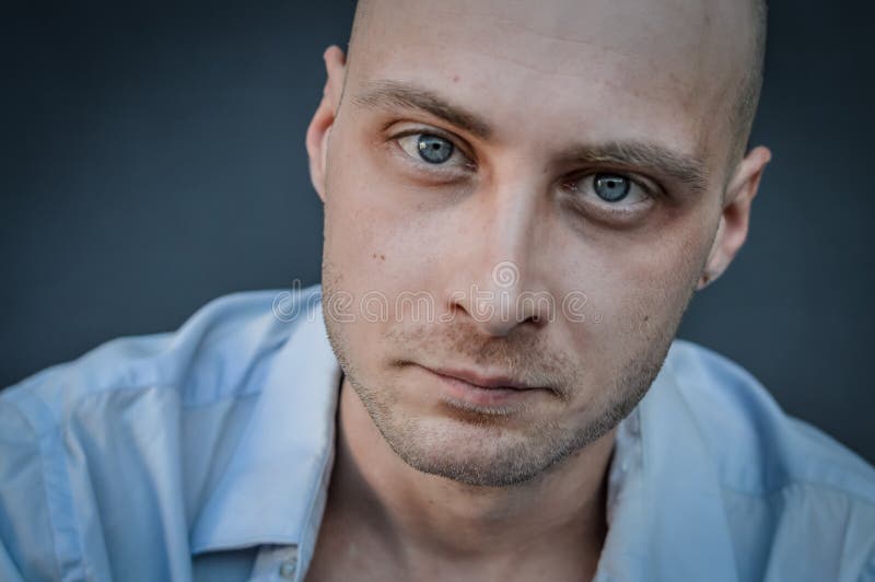 Grumpy bald guy stock image. Image of bald, serious, adult - 83639487