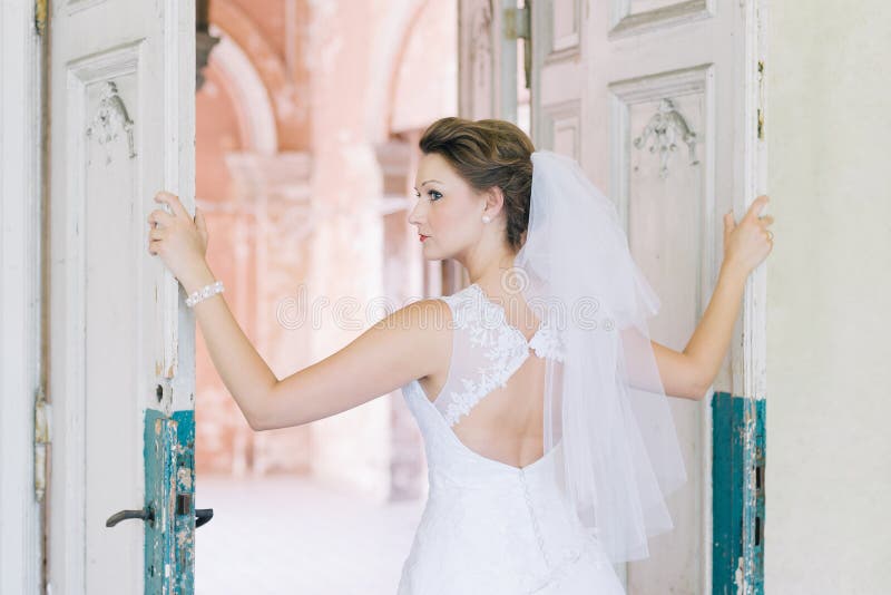 Portrait of Young Beautiful Bride Stock Image - Image of elegance ...