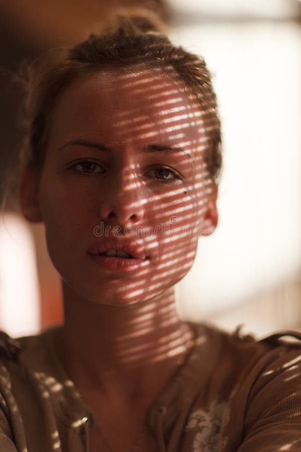 Portrait of Young Beautiful Woman Stock Image - Image of casual, copy ...