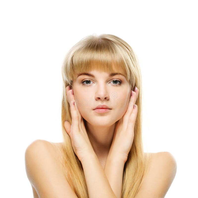 Ravishing blonde girl stock photo. Image of isolated - 74979500